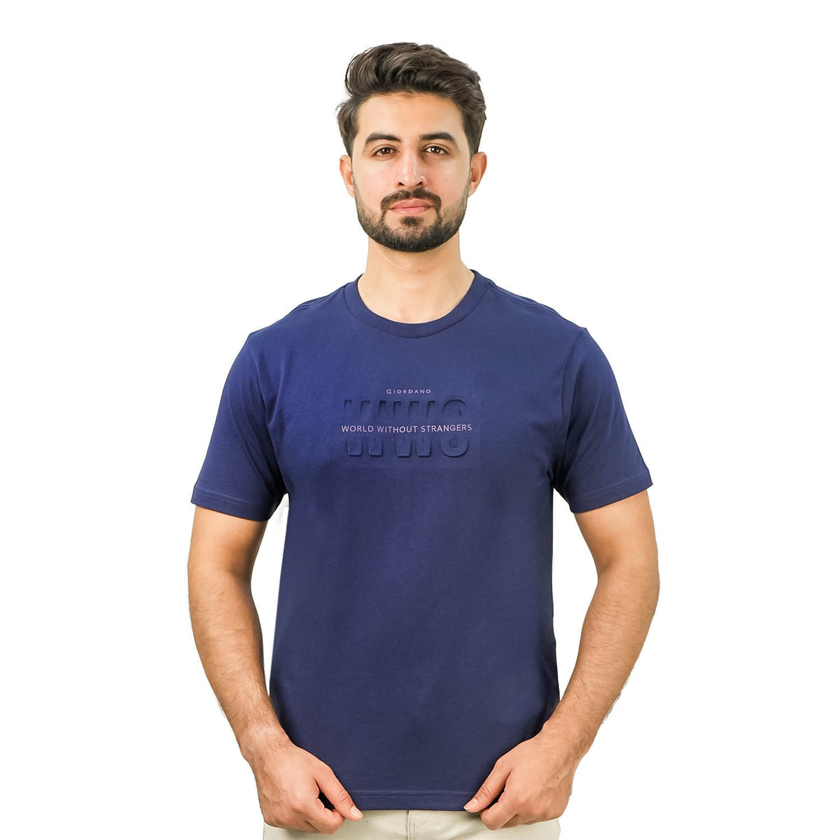 تيشيرت رجالي مطبوع عليه شعار WWS – Giordano Online